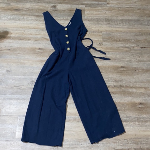 Monteau | Pants & Jumpsuits | Monteau Navy Blue Jumpsuit | Poshmark